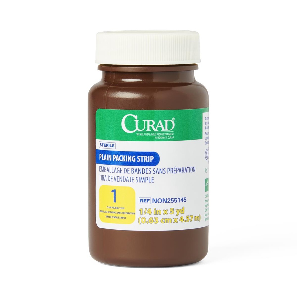 CURAD Plain Sterile Gauze Packing Strip | 1/4" x 5yd | My Website